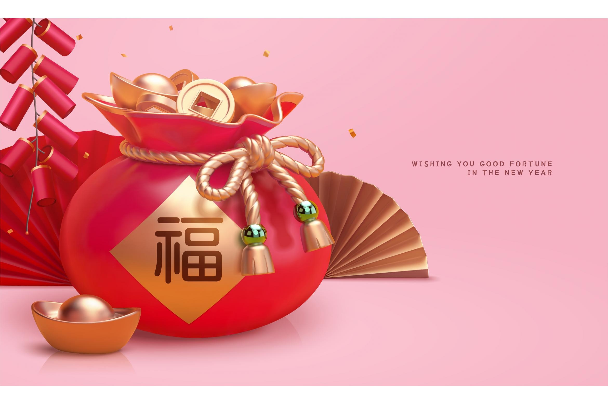 Creative 3d CNY banner background, a Decorative Illustration by ...