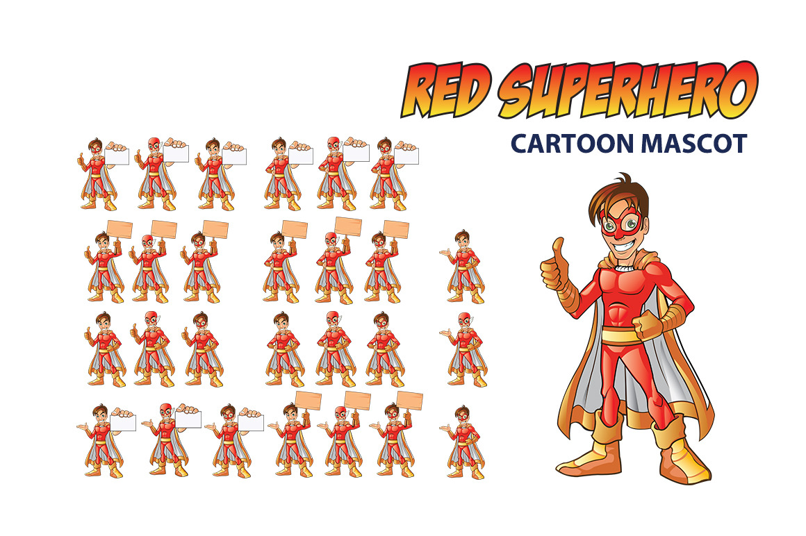 Red Superhero, an Illustration by Silpin