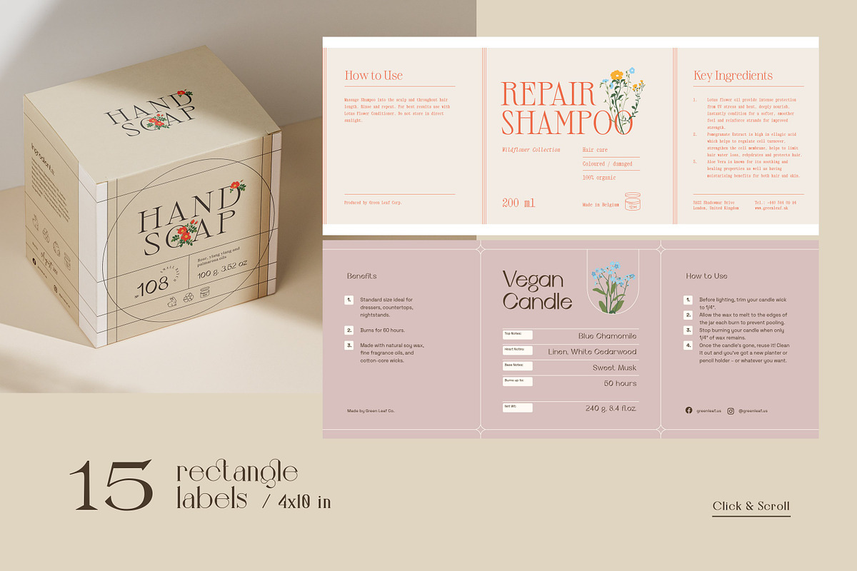 Botanical Label Design Bundle