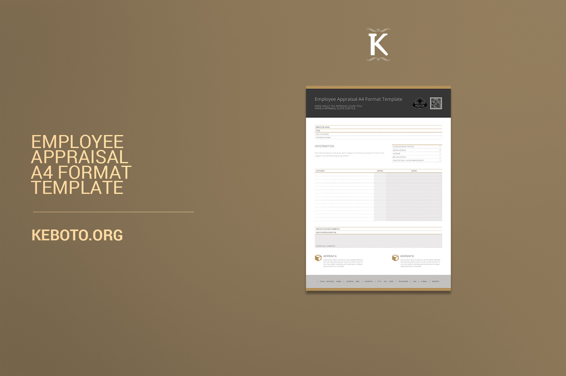 Employee Appraisal A4 Format, a Templates & Theme by Keboto