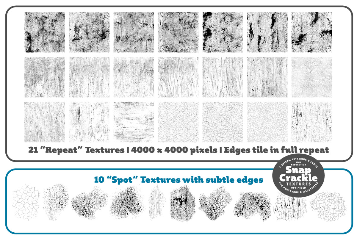 Snap Crackle Textures, a Texture Graphic by TheVectorLab