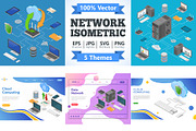 Data Network Technology Isometric, a Technology Illustration by TAlex
