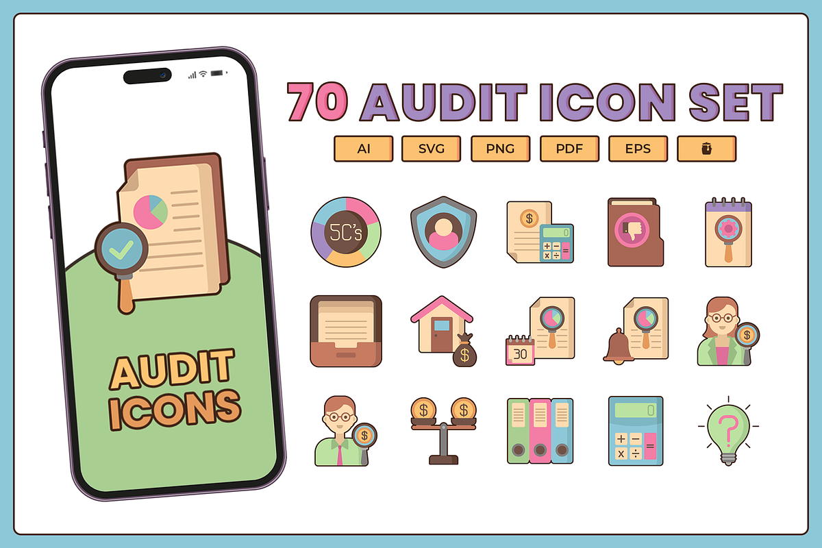 Auditing Icons | Creative Market