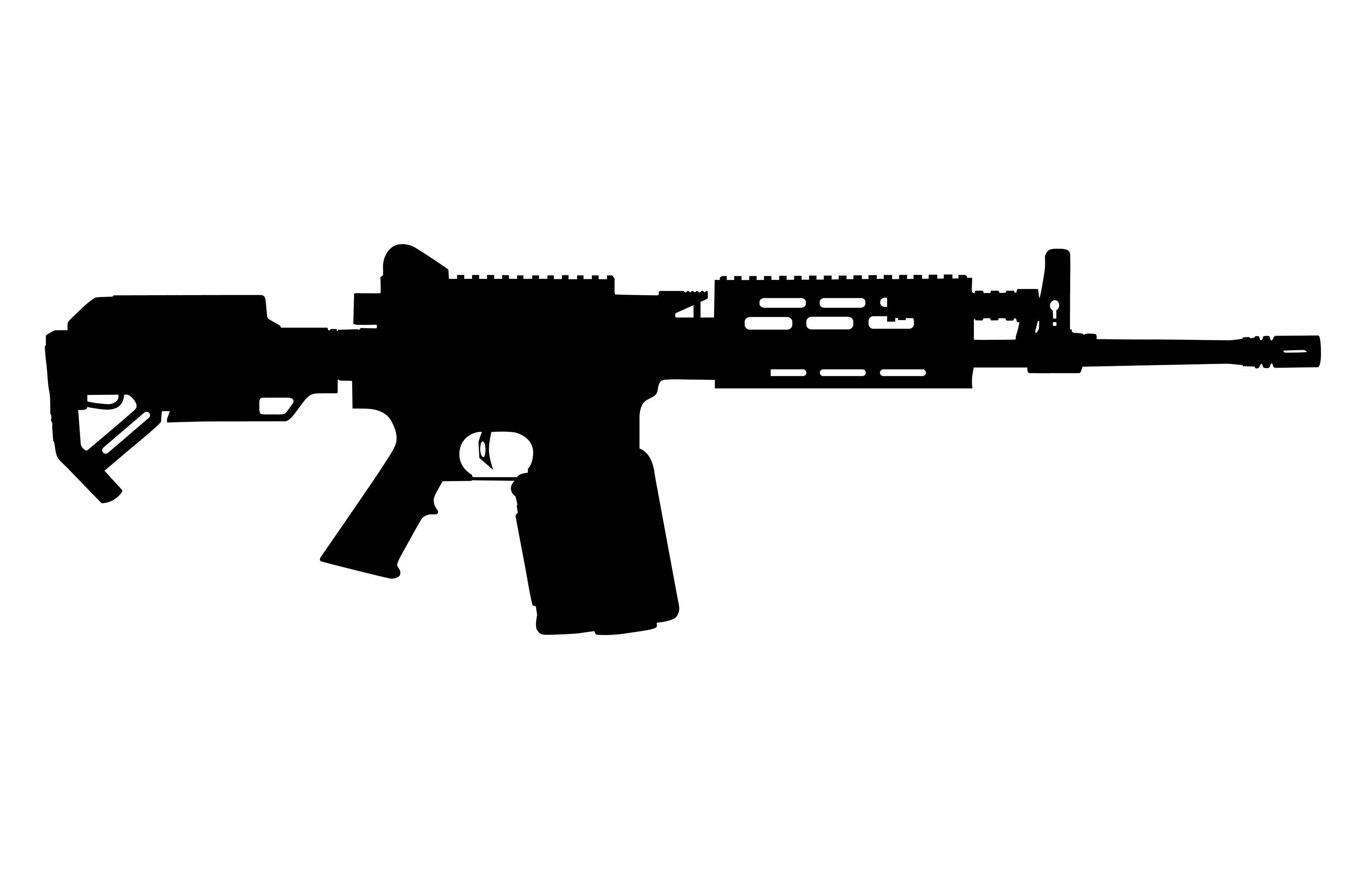 machine gun symbol silhouette | Graphic Objects ~ Creative Market