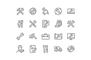 Line Repair Icons, a Technology Illustration by Davooda