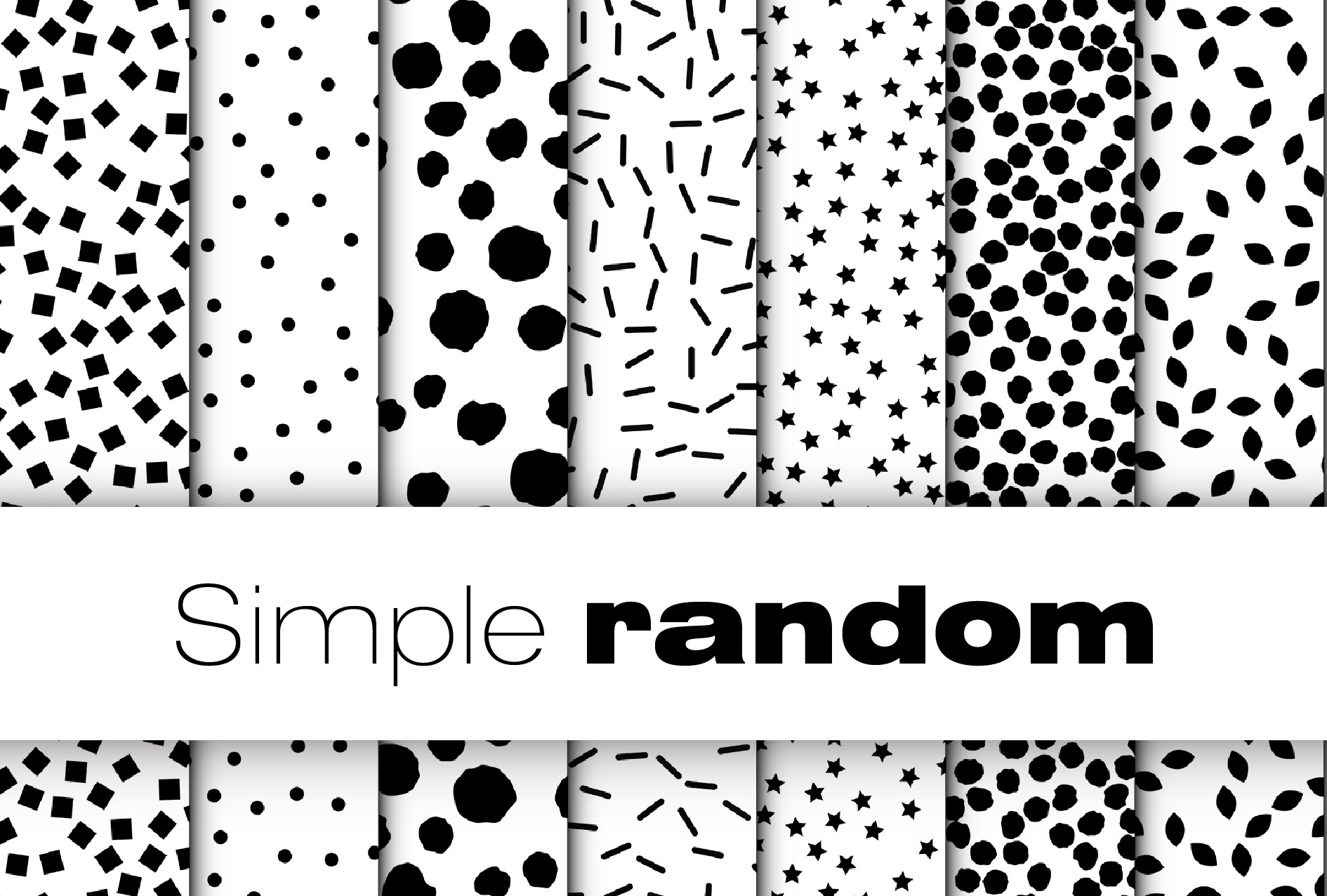 Simple monochrome random dot patterns