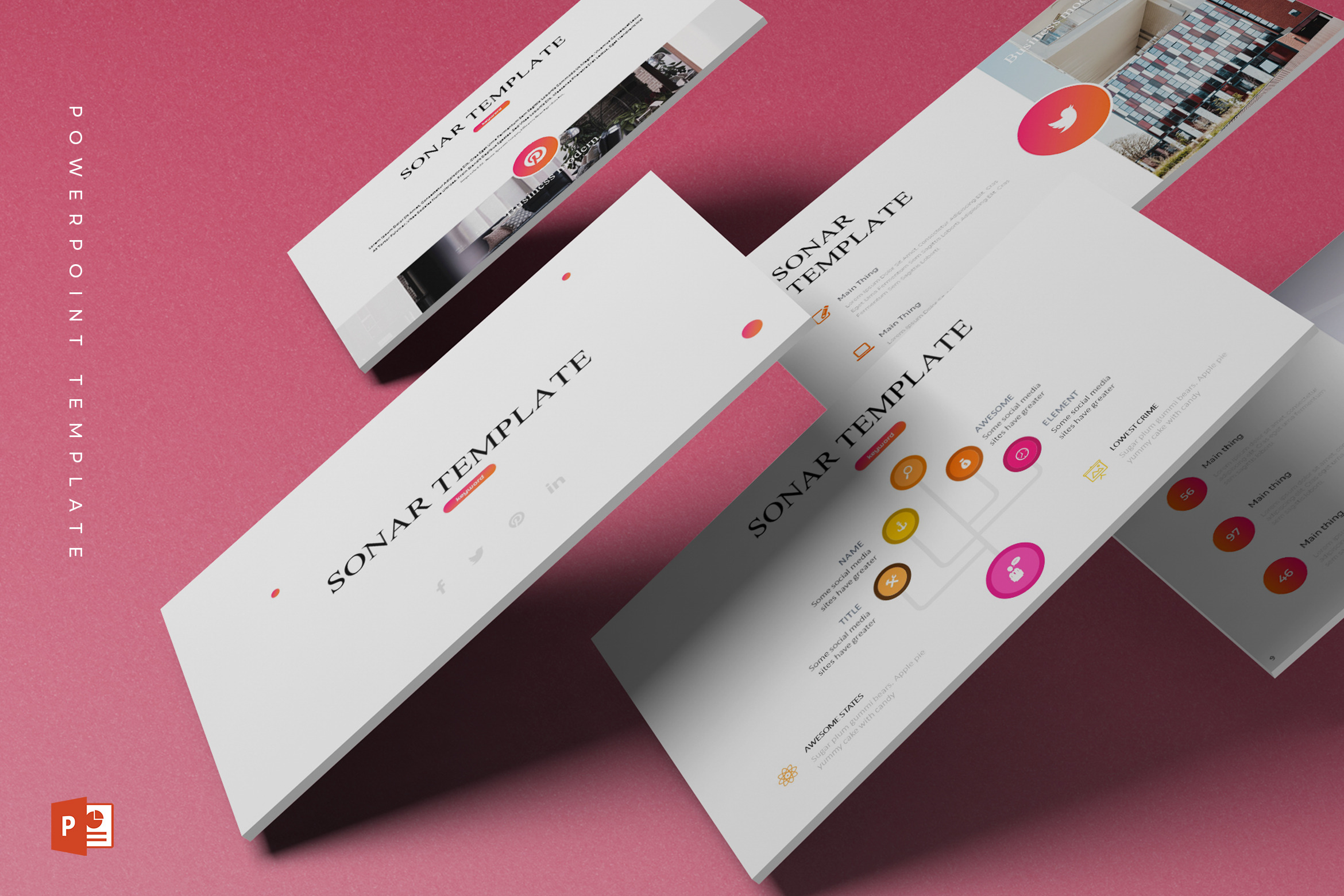 Sonar - Powerpoint Template, a Presentation Template by AQR Studio | Creative Market