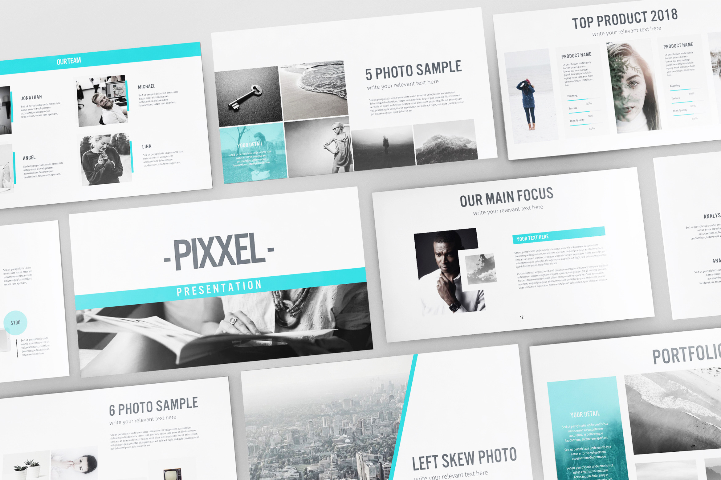 PIXXEL - Powerpoint Template, a Presentation Template by Shafura