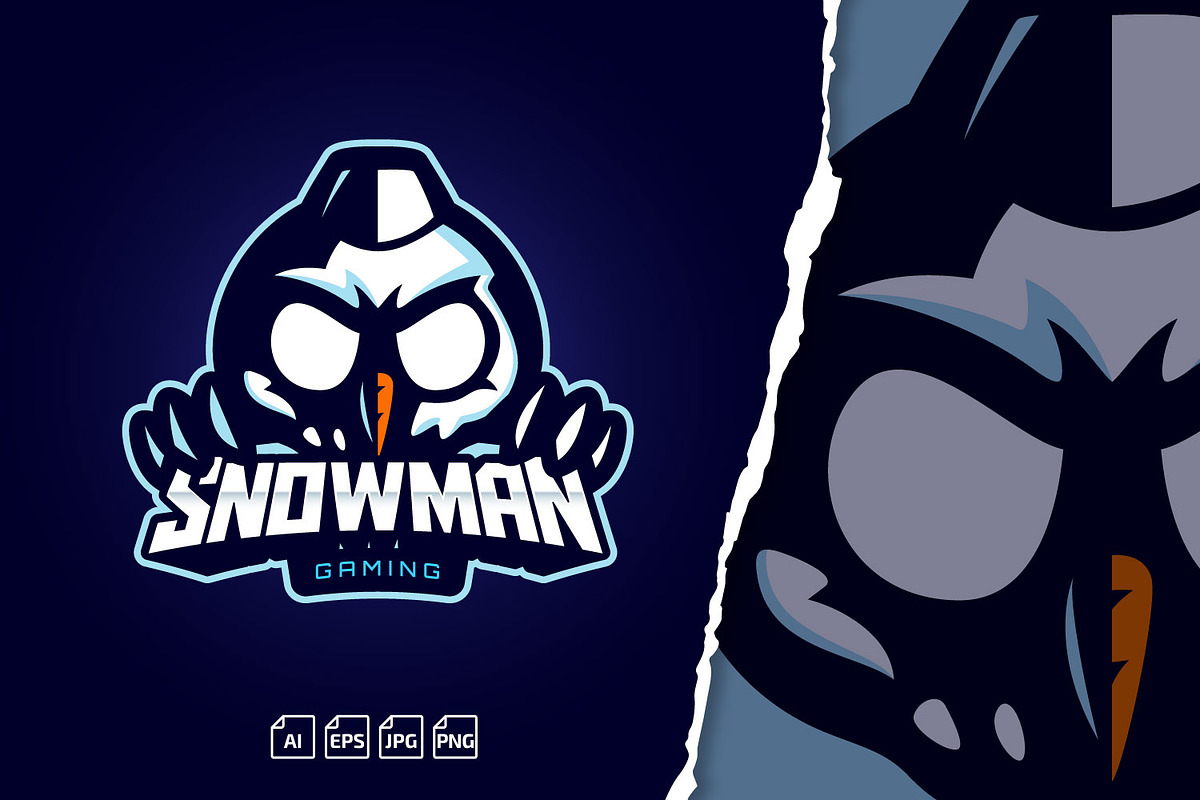 Snowman Gaming Logo Esport, a Branding & Logo Template by tkzgraphic