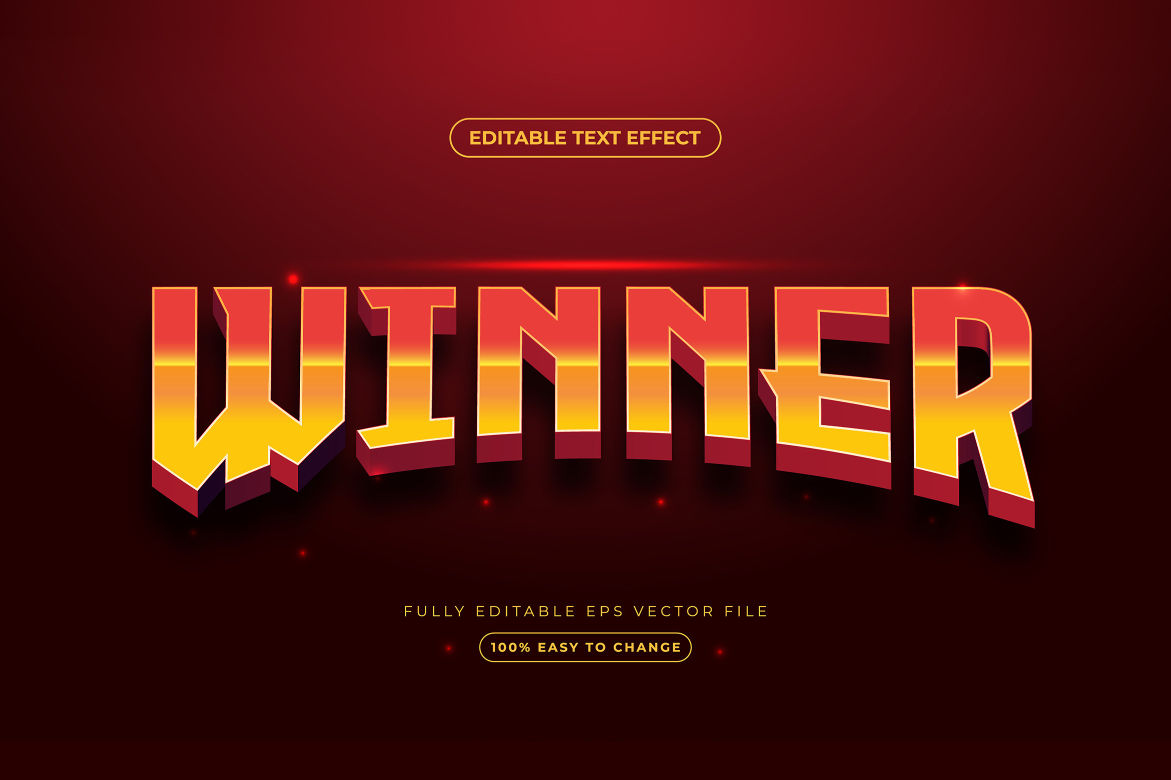 Winner Vector Text Effect, a Layer Style Add-On by Modaldesain ...