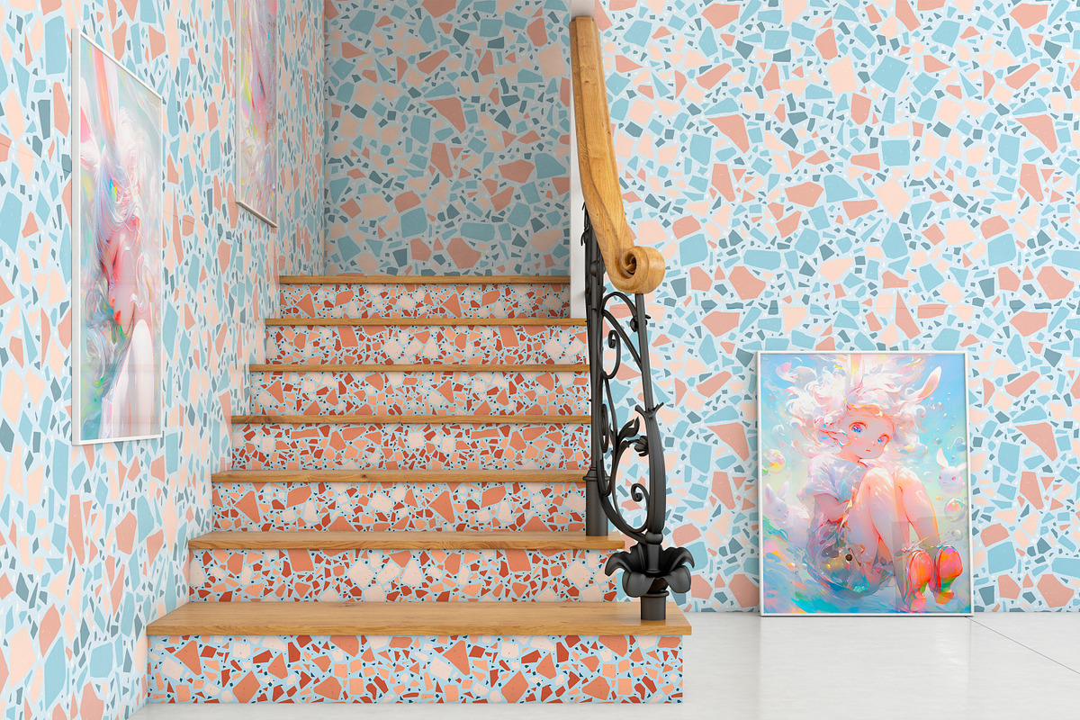 Terrazzo Texture Seamless Pattern, a Pattern Graphic by Digital Studio