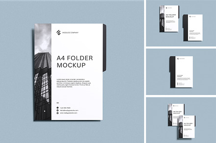 3 Flap Folder Mockup, an Advertising Mockup by Graphic Pear