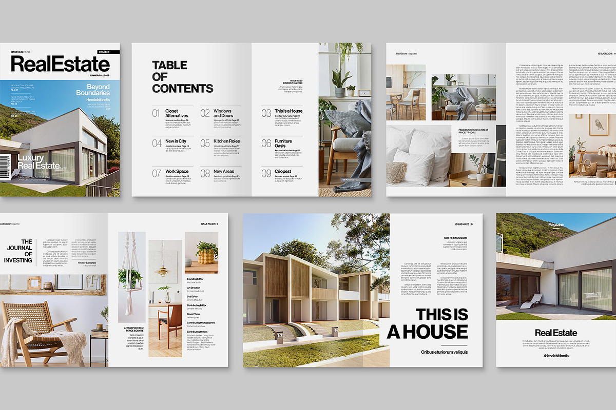 Real Estate Magazine Template, a Brochure Template by BrandPacks