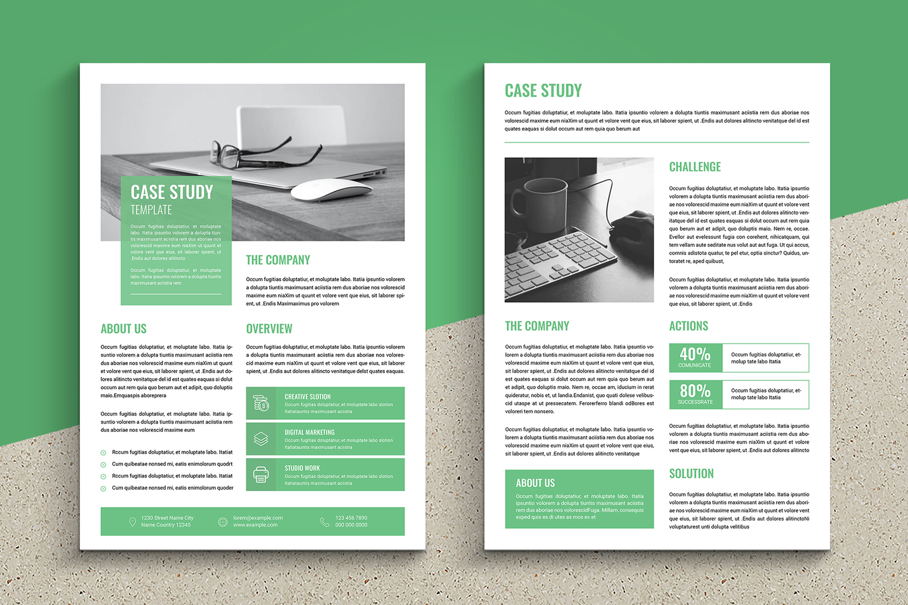 Business Case Study Flyer Template, a Flyer Template by evgenystudio
