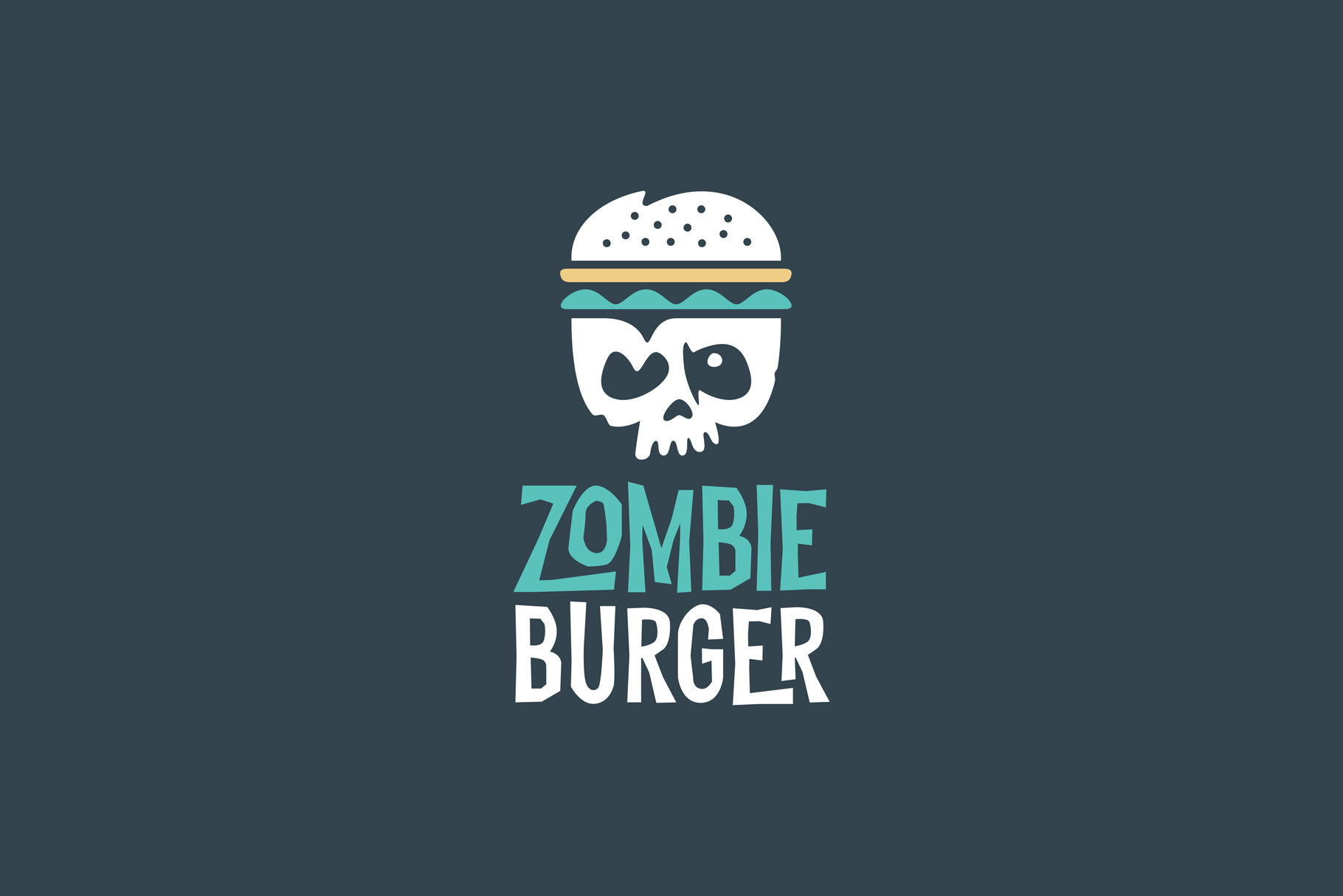 Skull Zombie Burger Logo Street Food, a Branding & Logo Template by ...