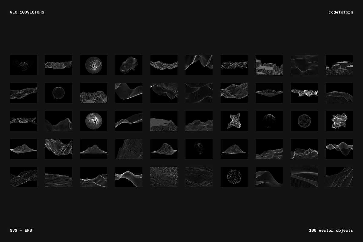 GEO_100VECTORS Vector Pack, an Object Graphic by codetoform