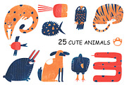25 Hand Drawn Animals ClipArt | Animal Illustrations ~ Creative Market