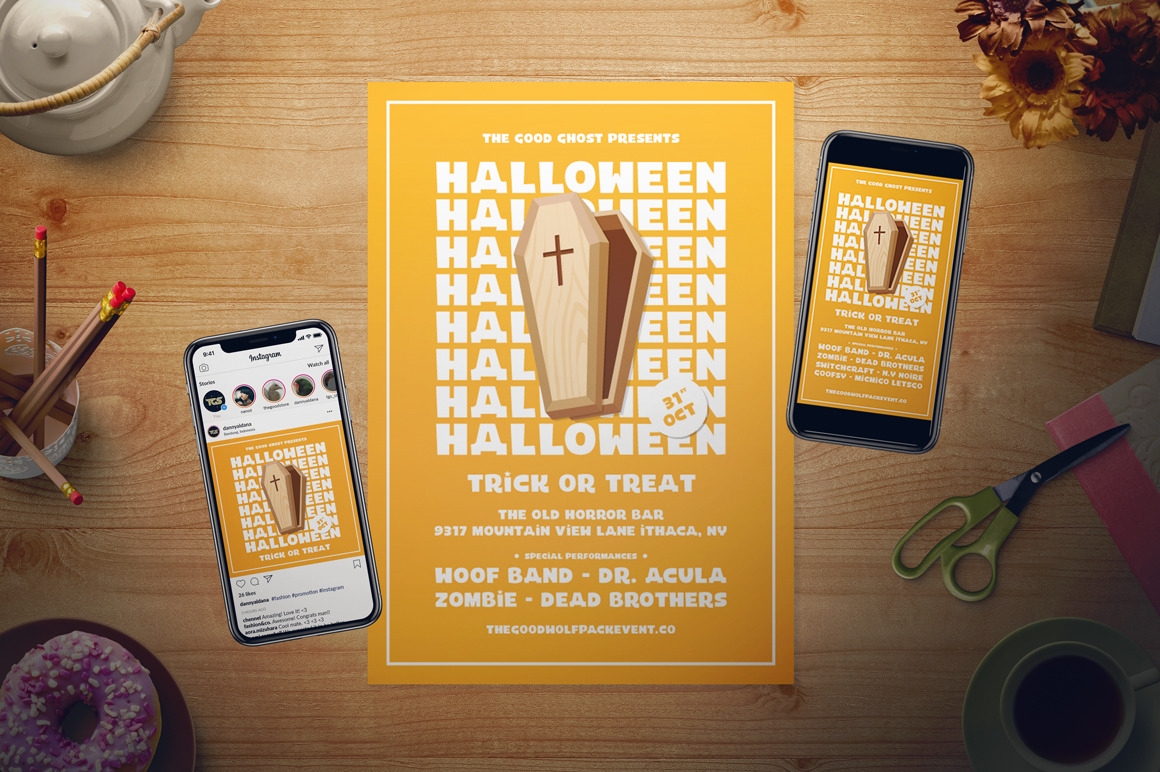 Simple Halloween Flyer Set, a Flyer Template by The Good Store