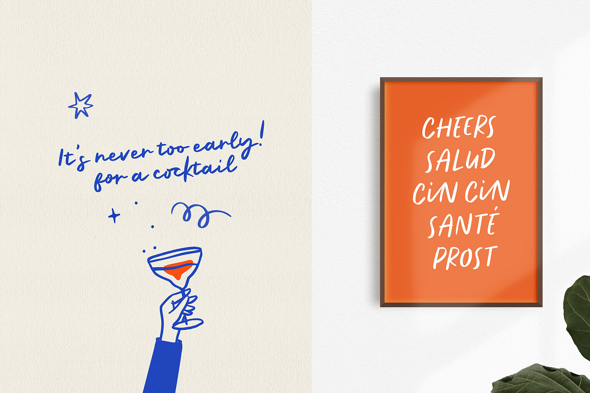 Cin cin | Handwritten Font, a Script Font by AngelinaKovel