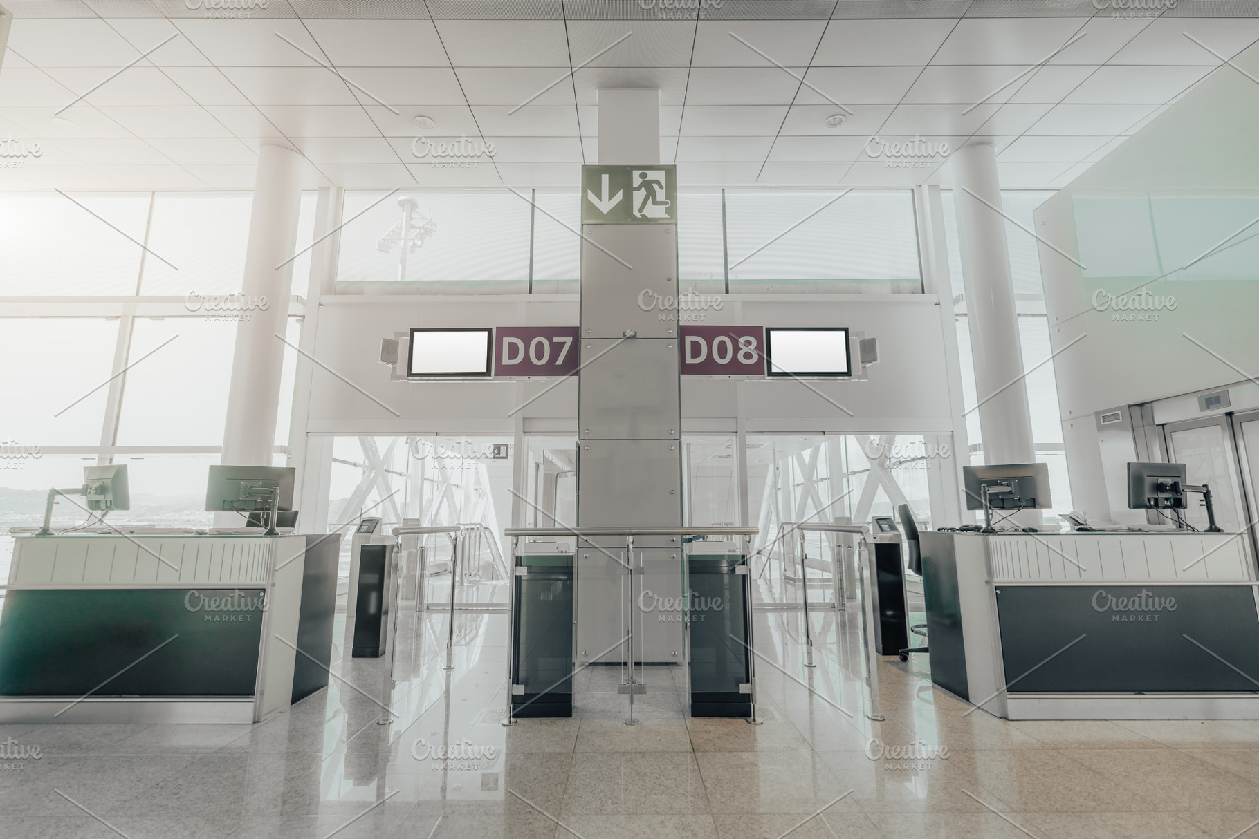 Gates in an airport terminal, a Transportation Photo by SkyNext