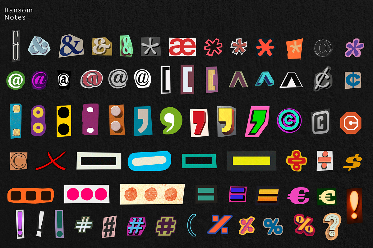 Ransom Note Letters, an Object Graphic by Presets store
