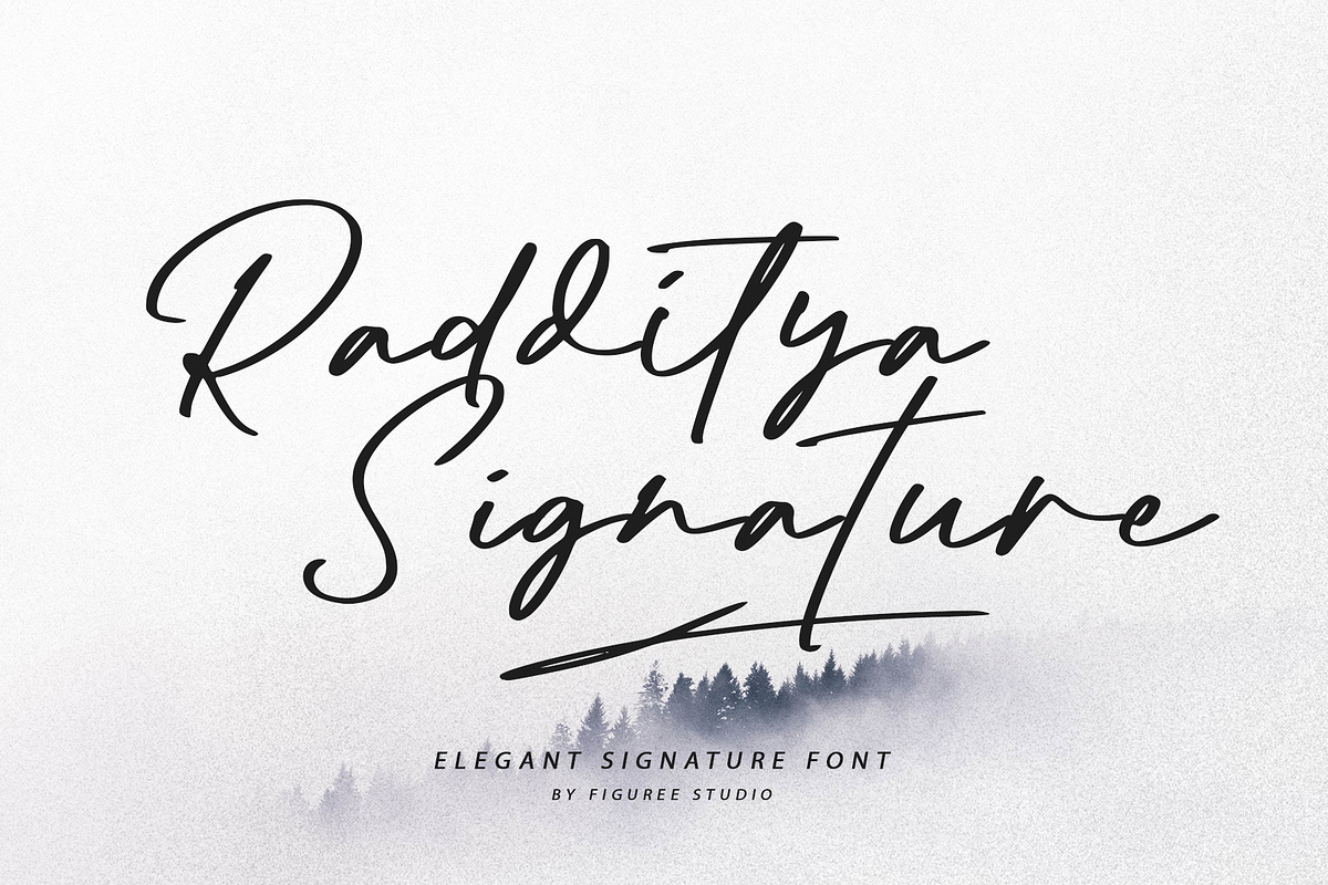 Radditya Signature - Elegant Font, a Handwritten Font by figuree studio