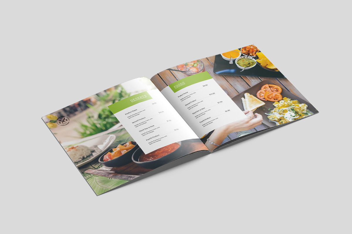Food Menu Booklet, a Brochure Template by GoldenPixelStudio
