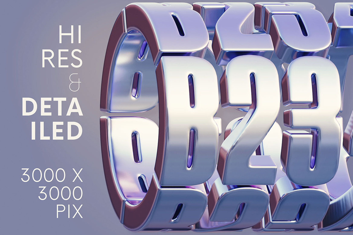Metal Counter - 3D Lettering, a Graphic by MIIM