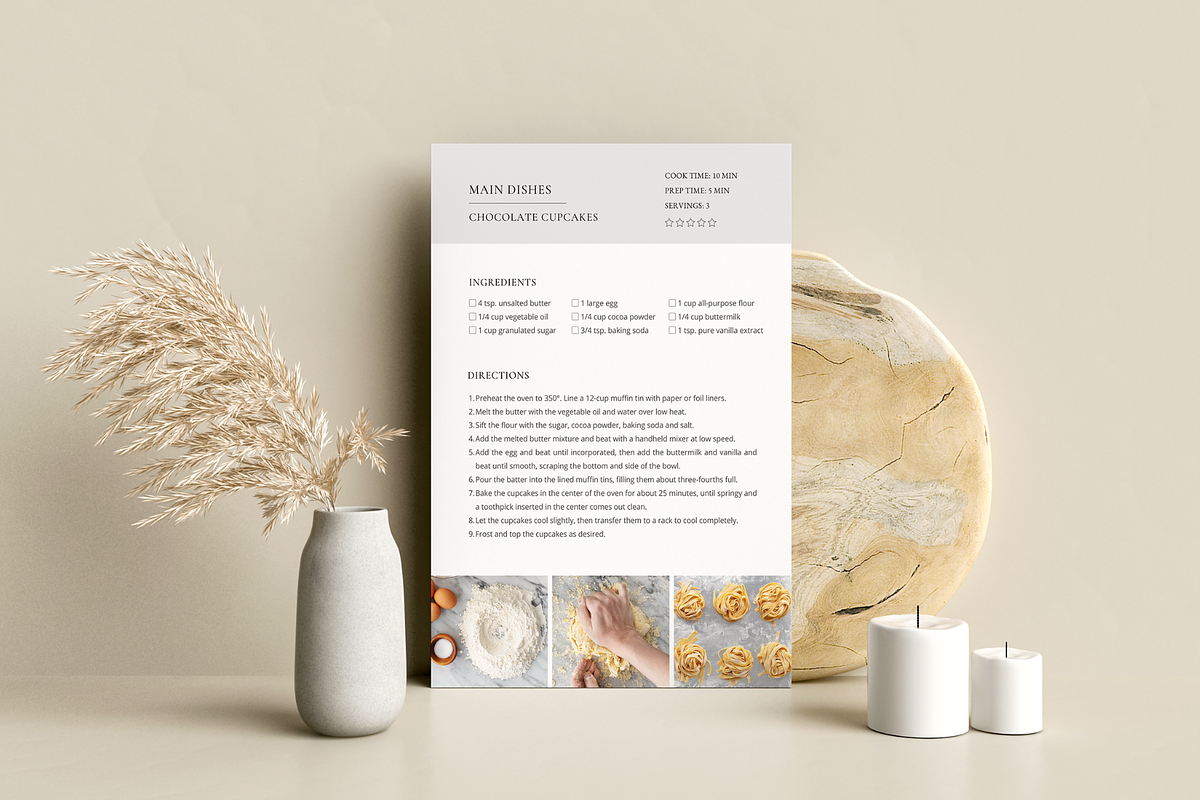 Recipe Sheet Template, a Flyer Template by ShopRShop