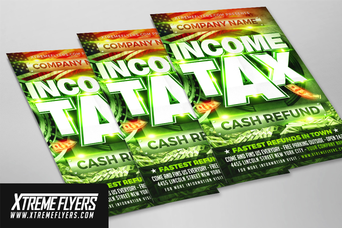 Income Tax Flyer Template, a Flyer Template by XtremeFlyers