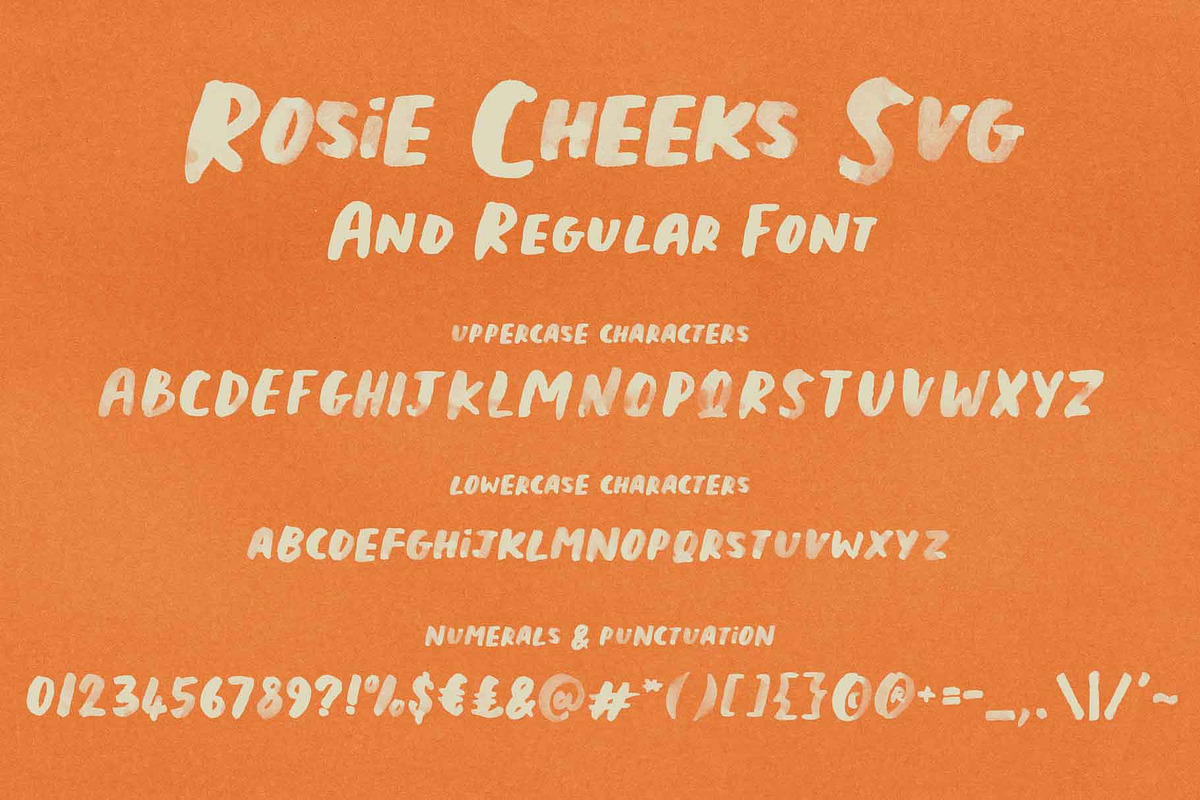 Rosie Cheeks Font - SVG & Regular, a Handwritten Font by ReveryWorks