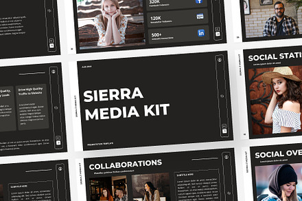 MS Word blog media kit - 2p | Presentation Templates ~ Creative Market