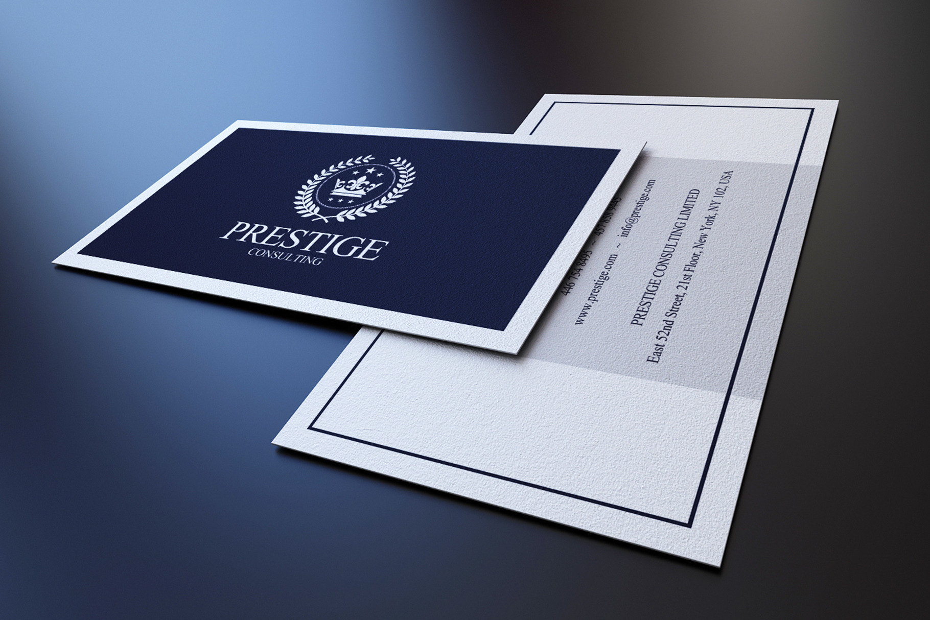 Elegant Blue Business Card, a Business Card Template by Marvel