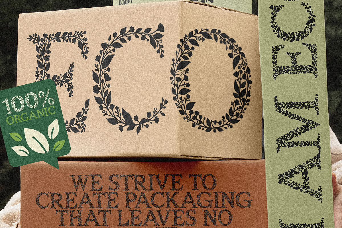 Eden - Foliage Wedding Font, a Symbol Font by AndrewPixelType