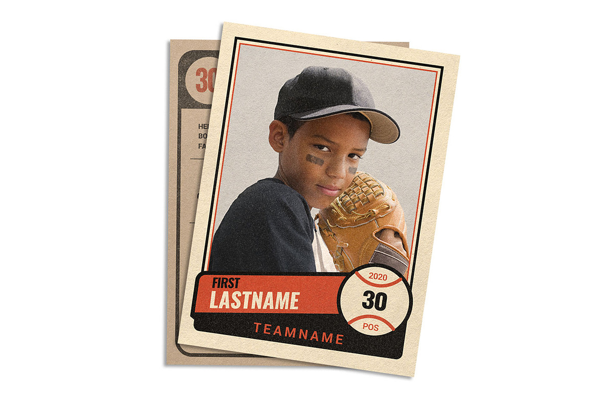 Classic Baseball Card Template, a Design Template by Sports Card Templates