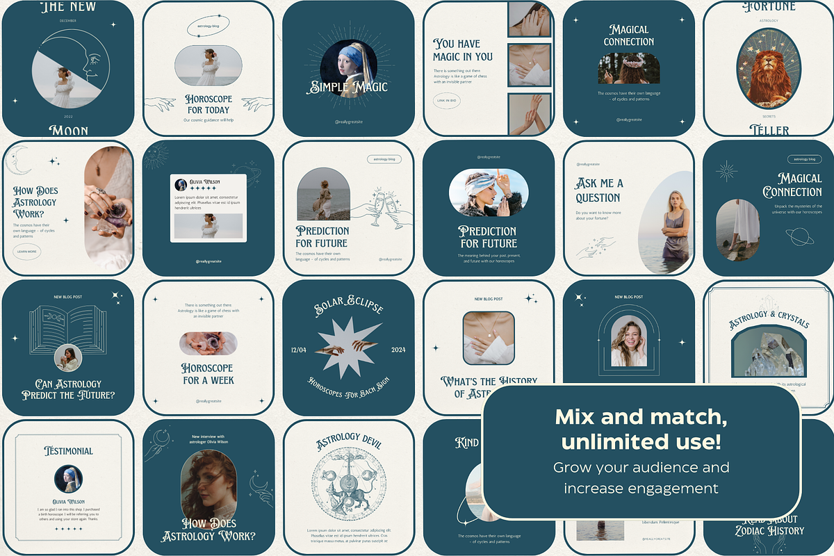 Astrologer Instagram Template Canva
