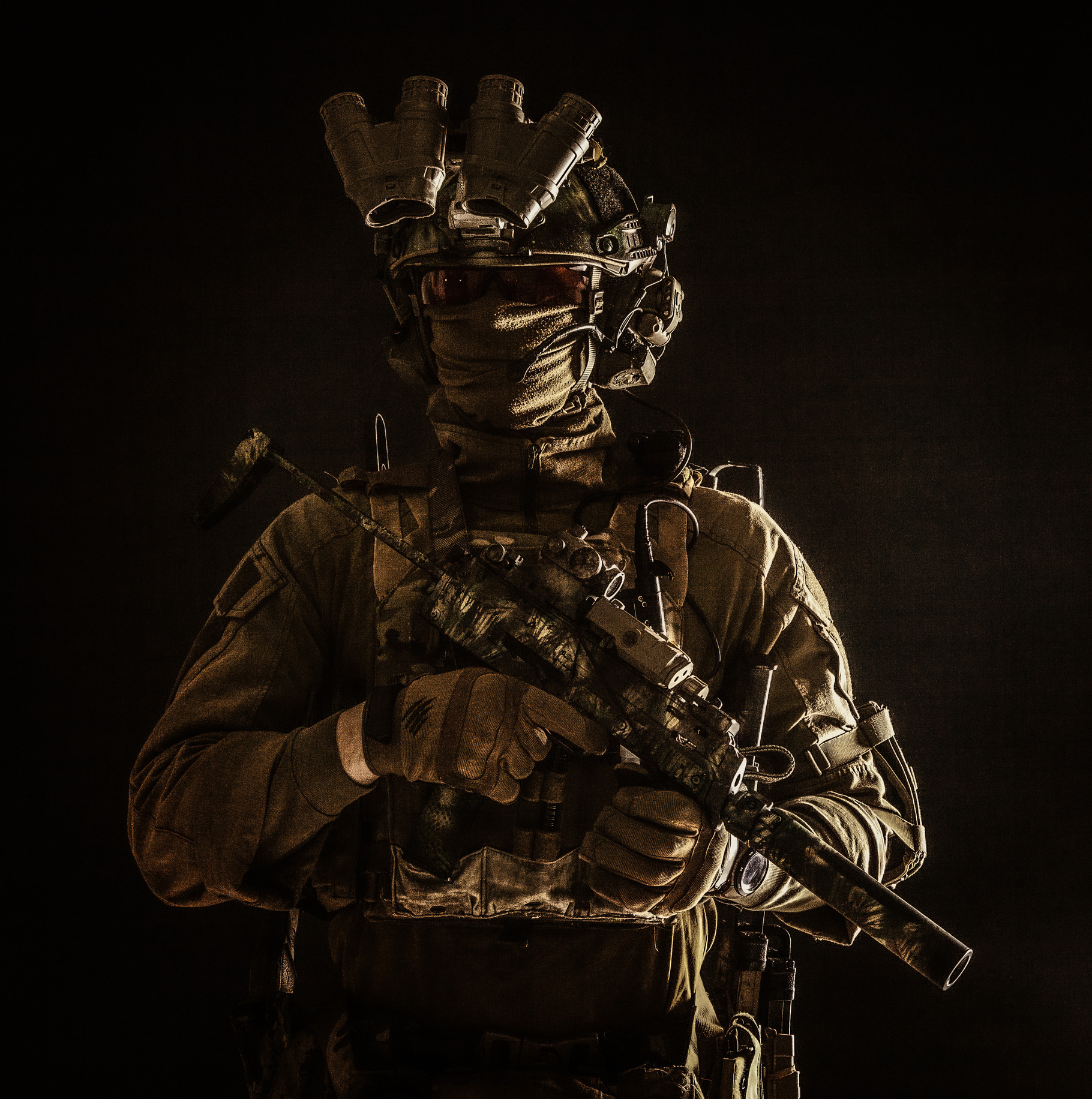 Portrait of elite commando fighter featuring soldier, infantry, and, a ...