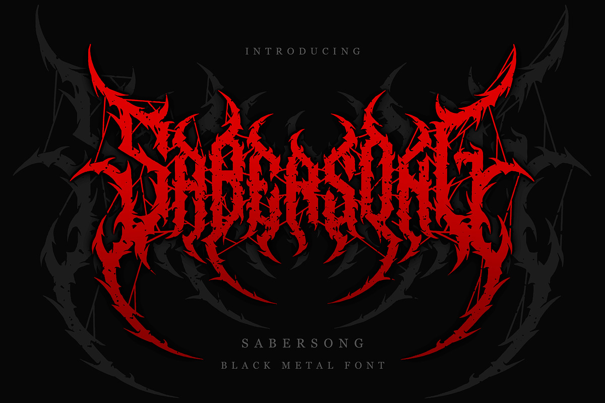 Sabersong | Black Metal Font