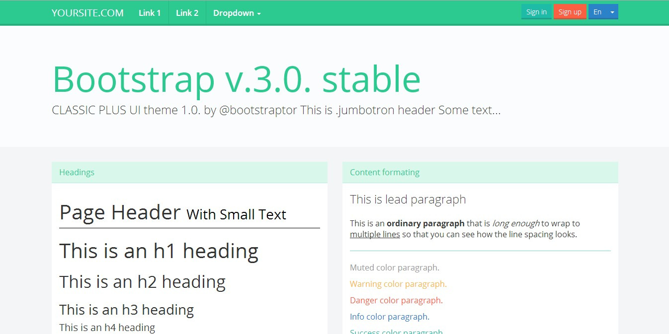 Bootstrap 3.0. WhiteGreen flat theme, a Bootstrap Template by Bootstraptor