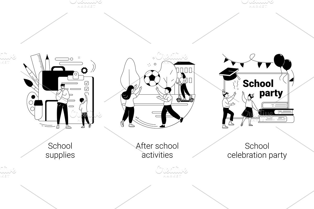 School year abstract concept vector, an Education Illustration by ...