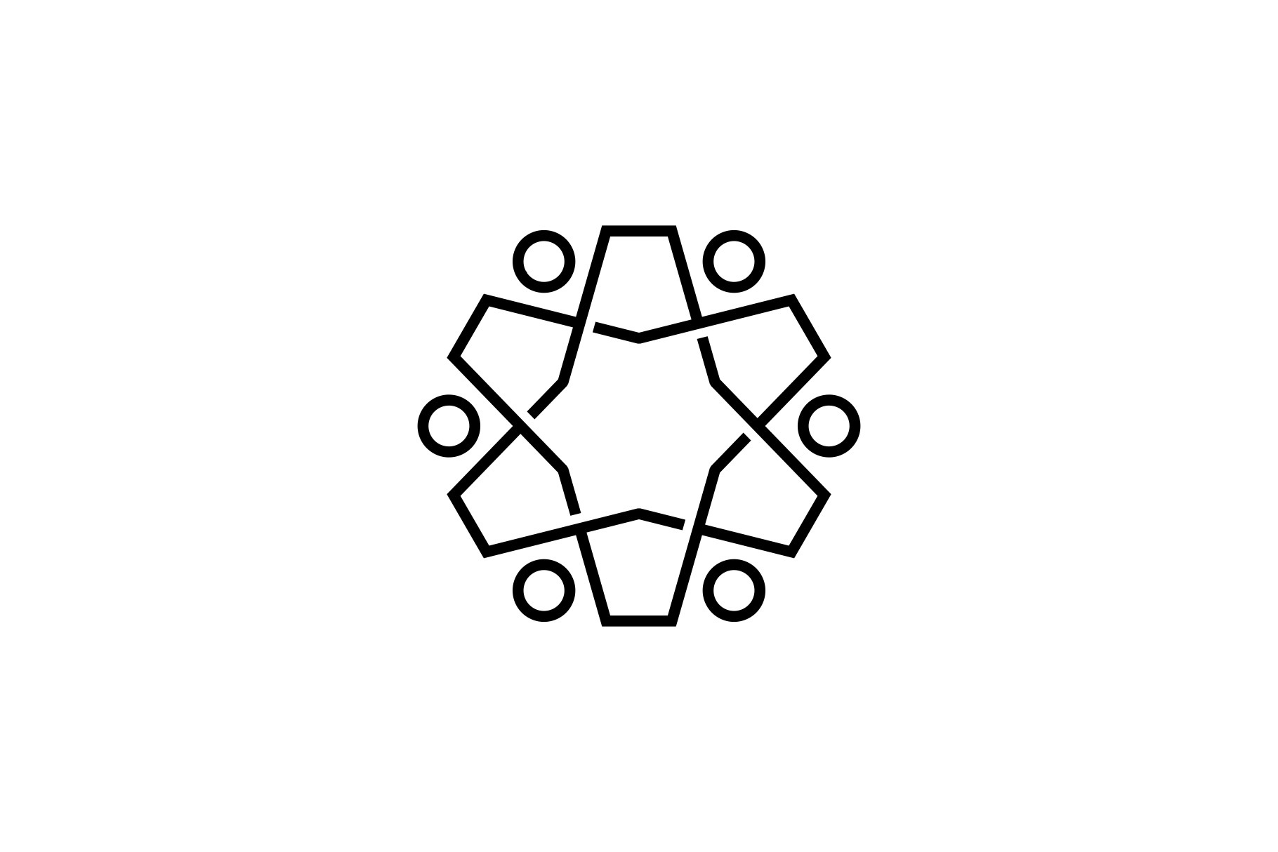 six people overlapping family team, a Branding & Logo Template by VSTRD ...