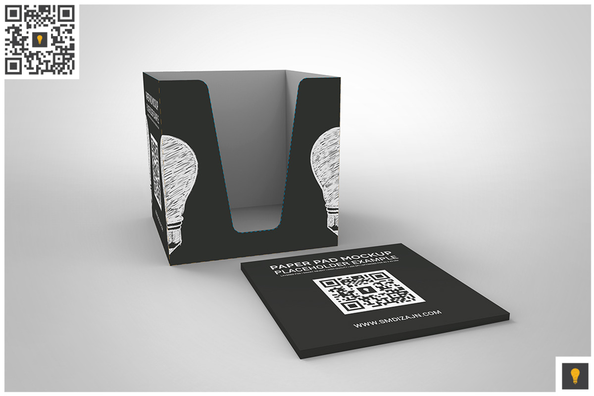 Note Pad Holder & Notes Mockup, a Product Mockup by Shocky Design Studio