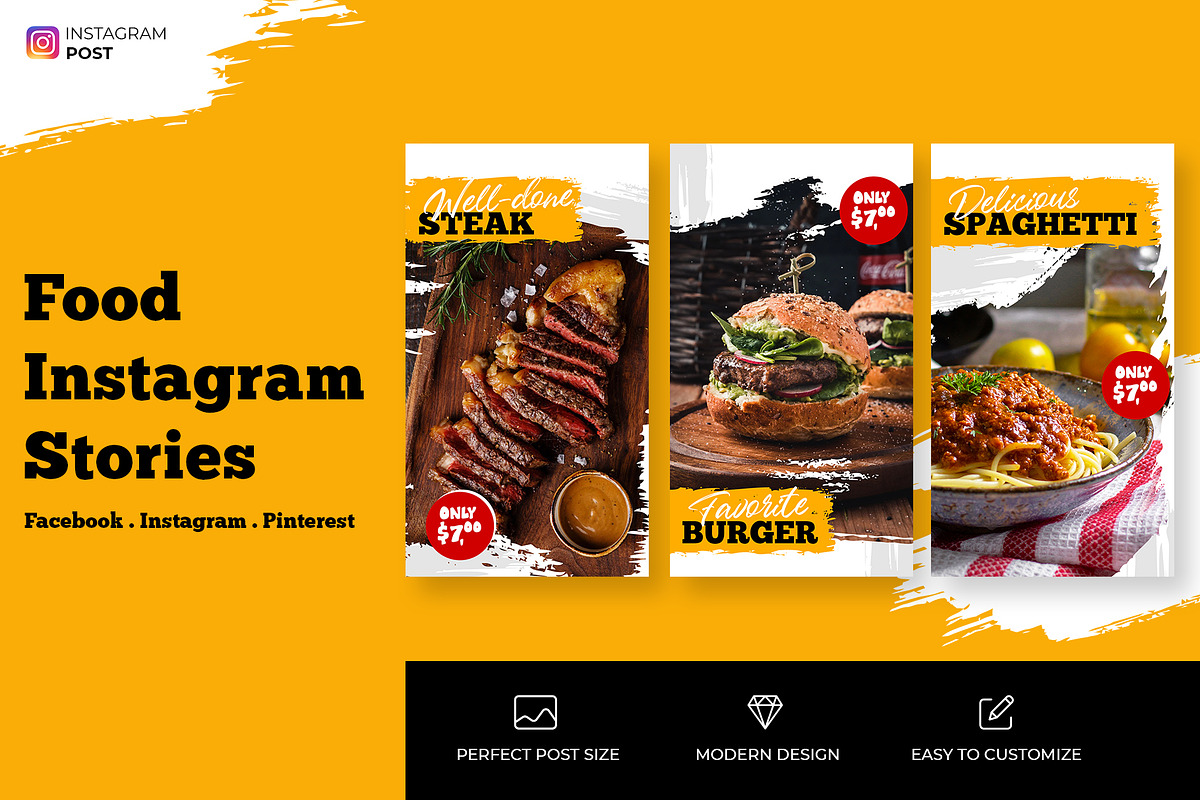 Food Instagram Stories Template, a Social Media Template by Green Owl