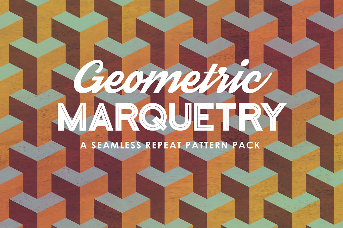 Geometric Marquetry Patterns, a Pattern Graphic by The Artifex Forge
