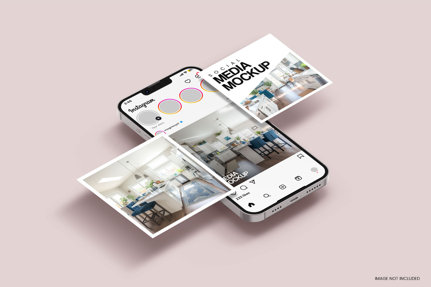 Social Media Template Design Mockup, an iPhone Mockup by Ram Studio