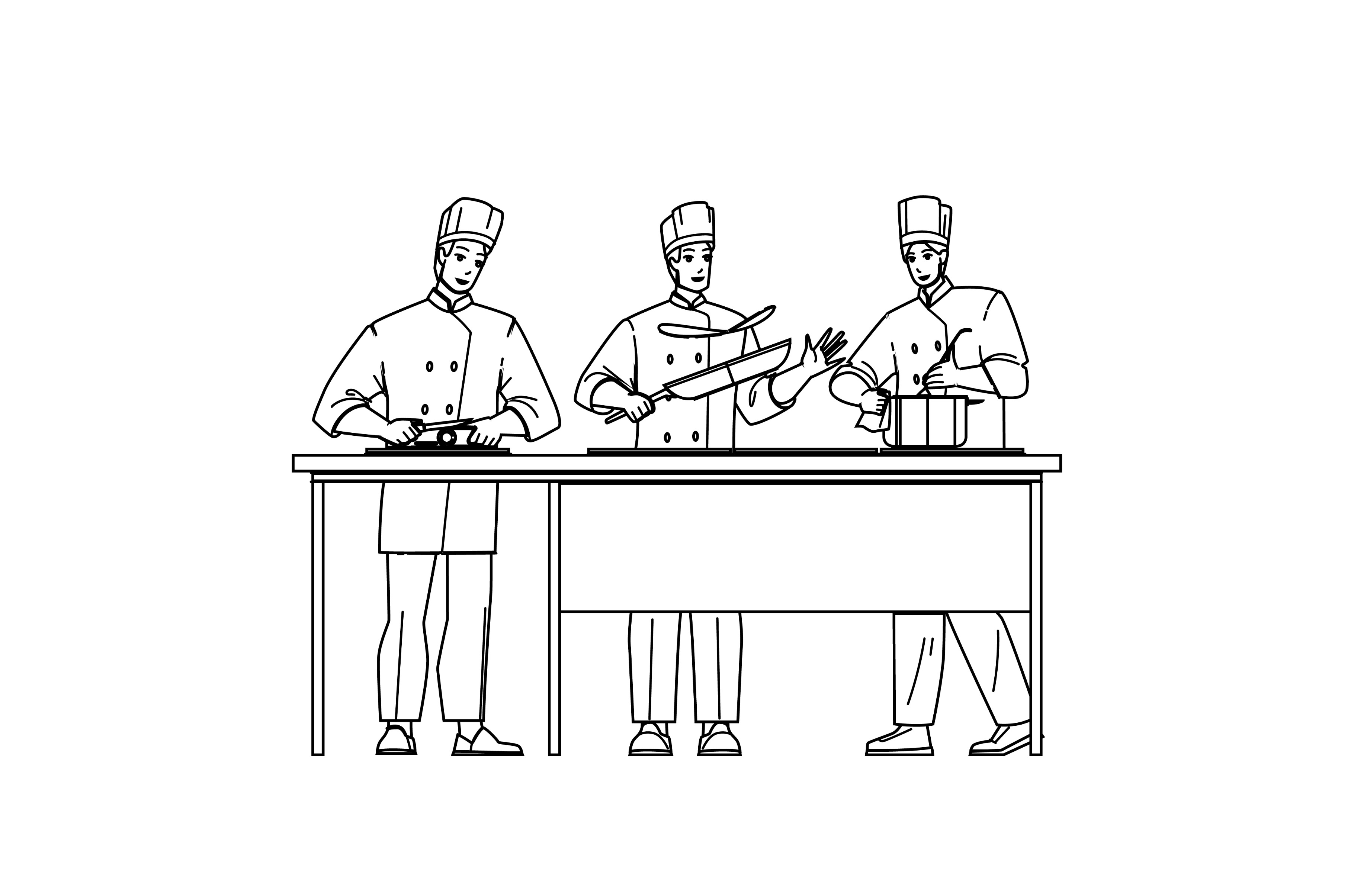 restaurant kitchen vector | Food Illustrations ~ Creative Market