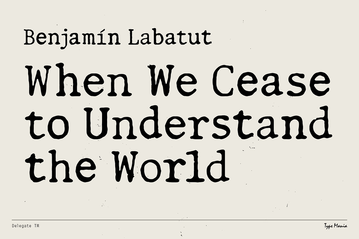 Delegate TM – Dynamic Typewriter | Creative Market