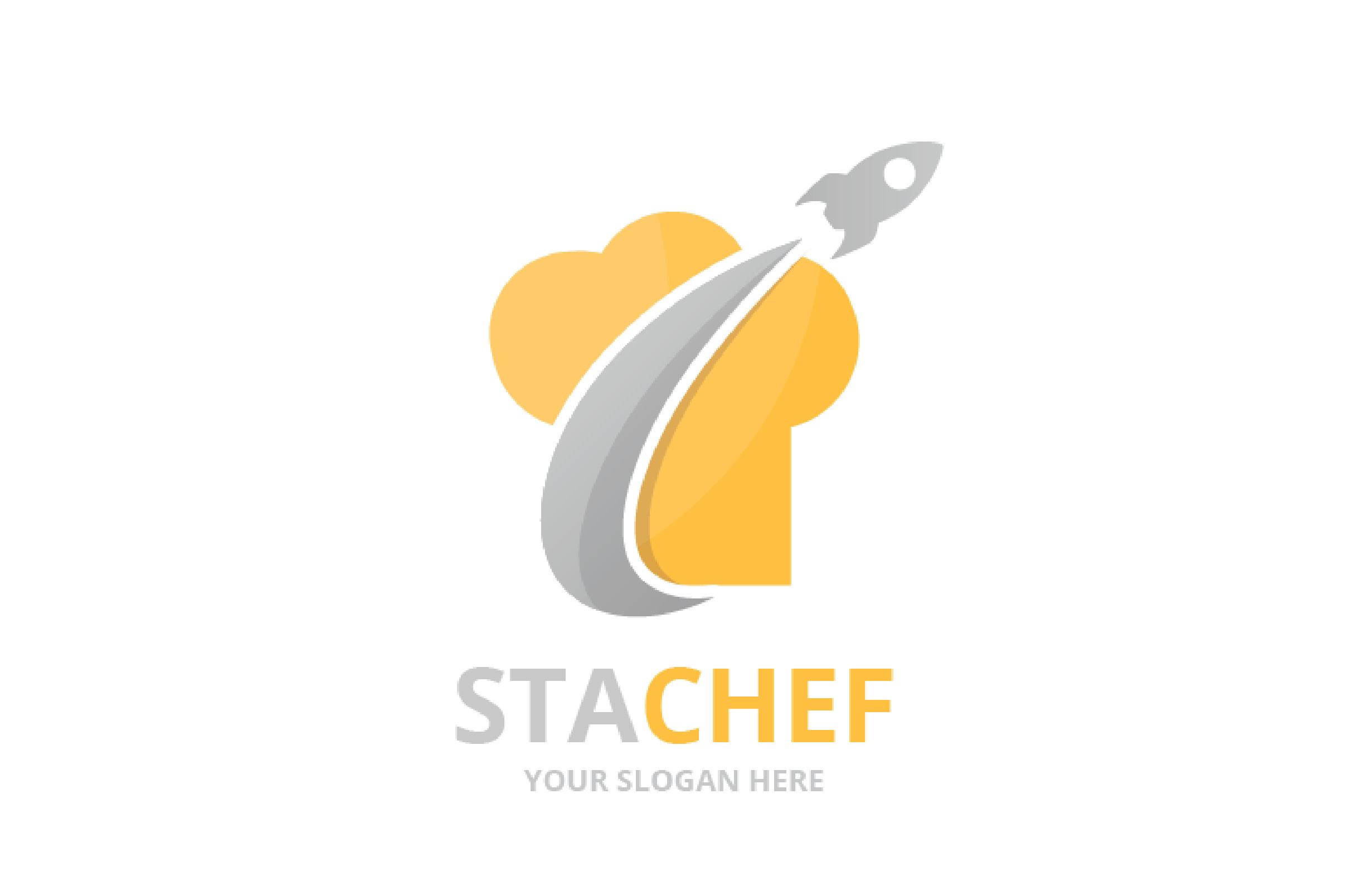 Vector chef hat and rocket logo, a Branding & Logo Template by GraphiShop