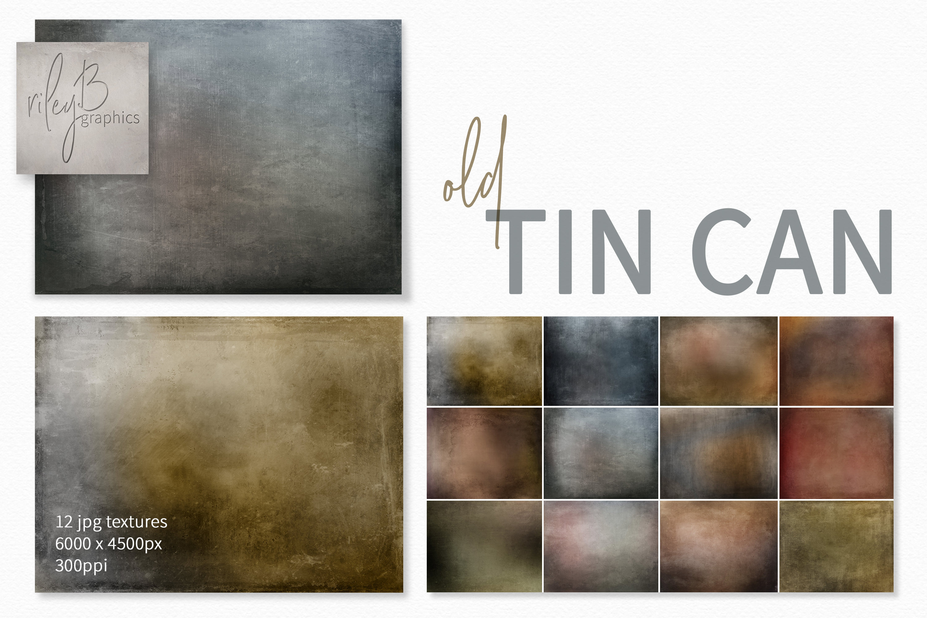 Old Tin Can Textures, a Texture Graphic by rileyBgraphics