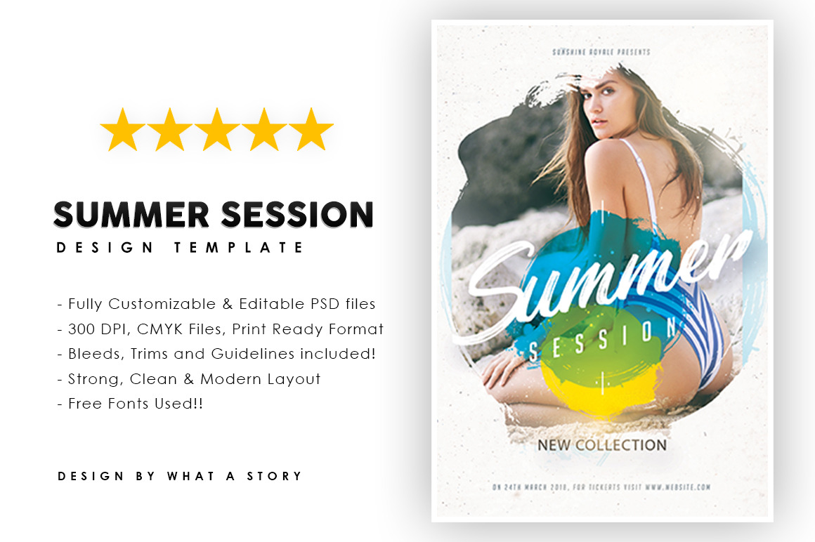 SUMMER SESSION, a Flyer Template by What a Story